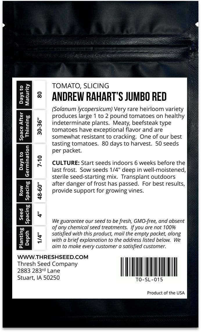 Andrew Rahart's Jumbo Red Tomato - Thresh Seed Co.