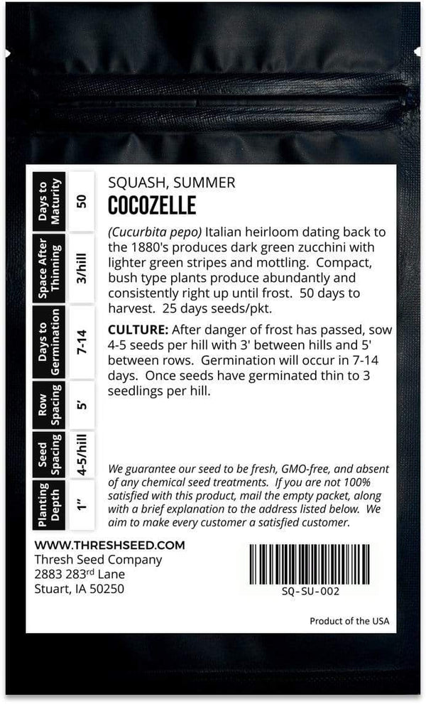 Cocozelle Zucchini - Thresh Seed Co.