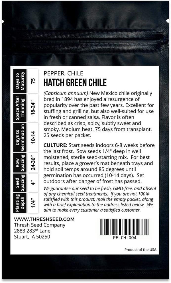 Hatch Green Chile Seeds - Thresh Seed Co.