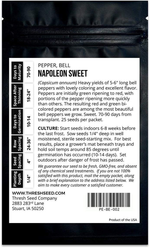 Napoleon Sweet Bell Pepper - Thresh Seed Co.