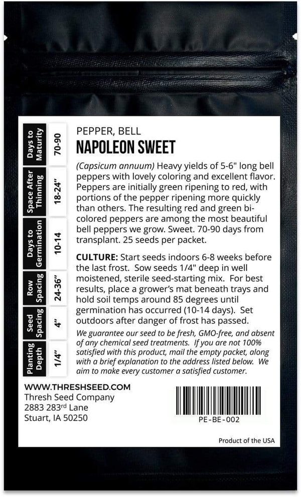 Napoleon Sweet Bell Pepper - Thresh Seed Co.