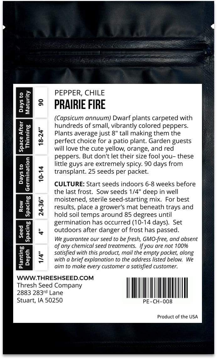 Prairie Fire Chile Pepper - Thresh Seed Co.